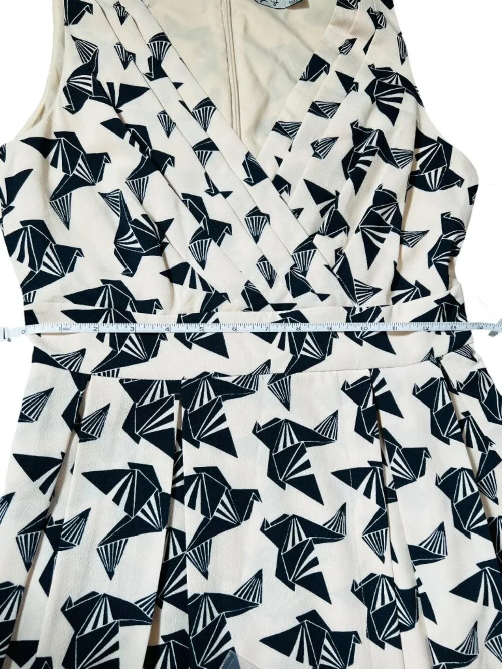 Eliza J | Dresses | Eliza J Origami Bird Print Fit Flare Dress Size 4 ...